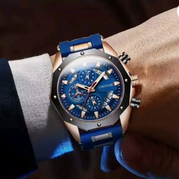 Liboger | Accessories | Luxury Luminous Quartz Chronograph Watch Sports ...